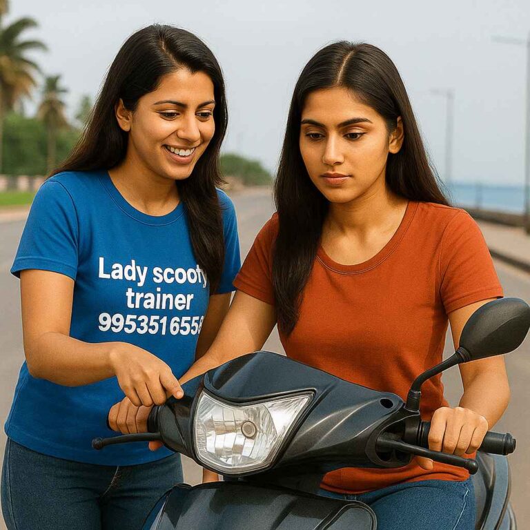 Lady Scooty Trainer in Delhi | Scooty Driving School